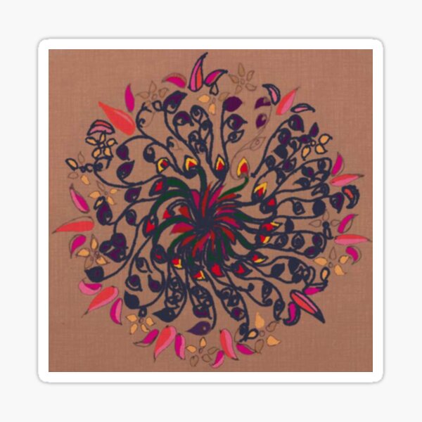 "Traditional floral art (Nakshi Phool)" Sticker for Sale by Darkies ...