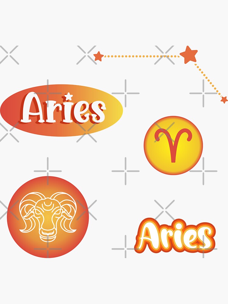 "Aries zodiac sign" Sticker for Sale by NSimplicity | Redbubble