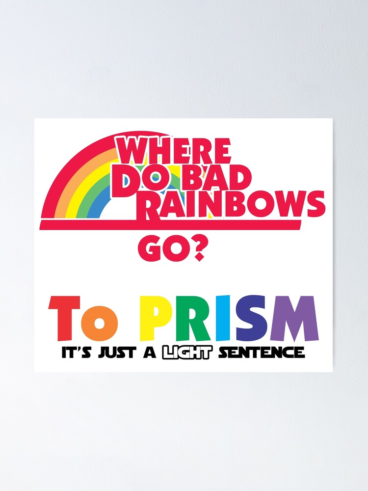 "Funny Reading Rainbow Dad Joke" Poster for Sale by UltimateCoffee ...