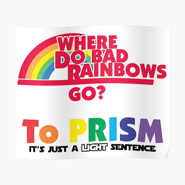 "Funny Reading Rainbow Dad Joke" Poster for Sale by UltimateCoffee ...