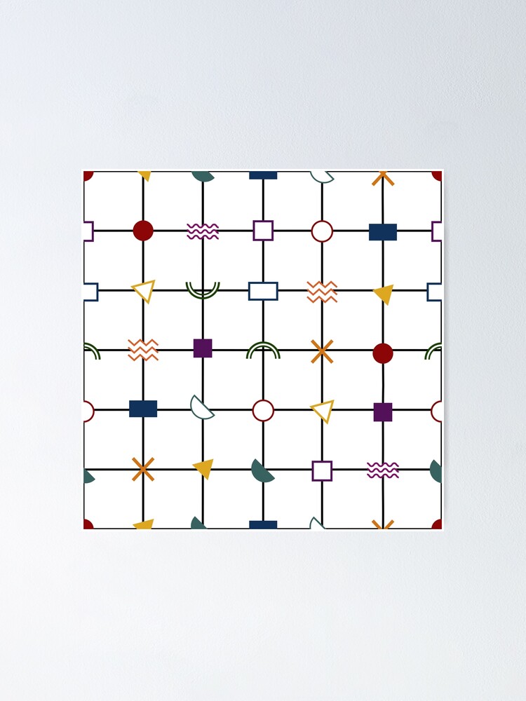 Póster «Formas geométricas en patrón de cuadros negros.» de deezz-art ...