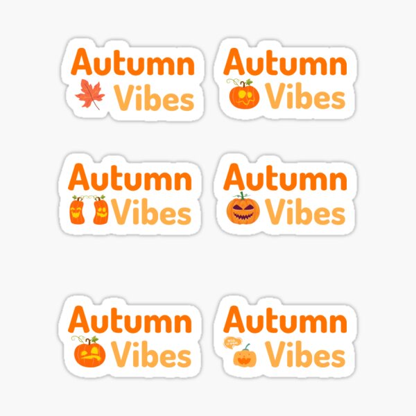 "Autumn/ Fall Vibes " Sticker for Sale by M0dasser | Redbubble