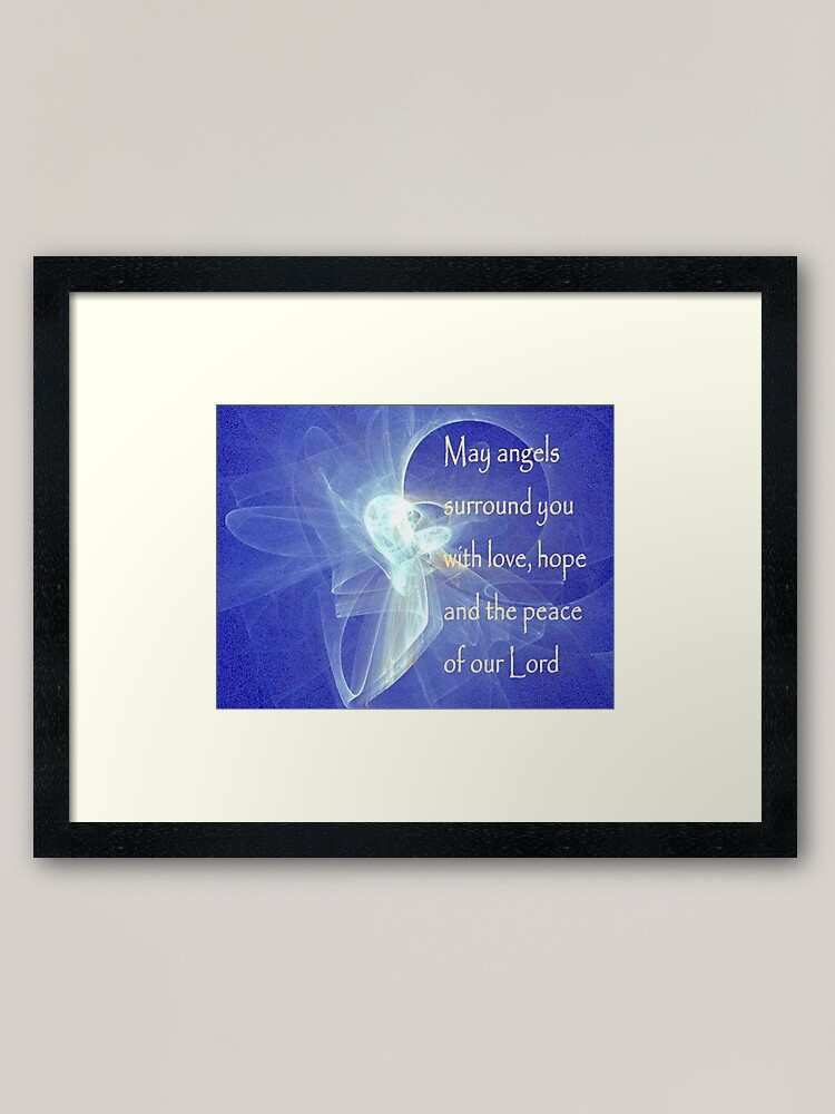 "May Angels Surround You" Framed Art Print for Sale by Gramolly70 ...