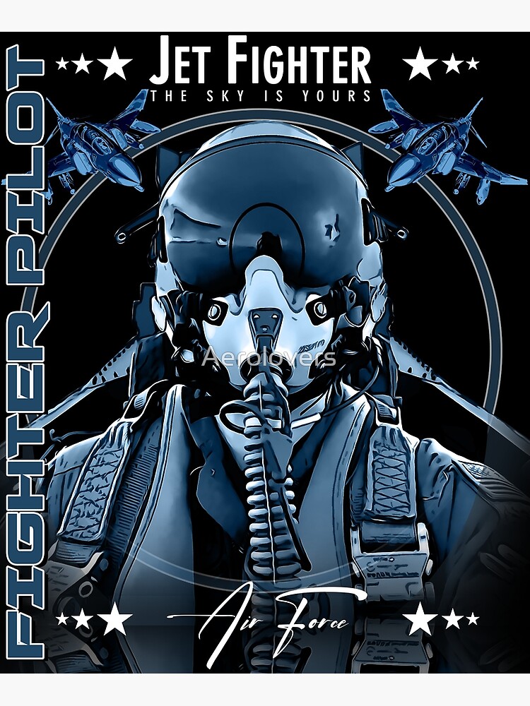 "Fighter Pilot Helmet Air Force F4 Phantom" Poster for Sale by ...