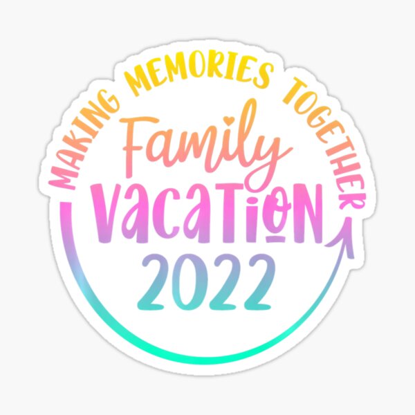 "Vintage Family Trip Summer Vacation Beach 2022 Premium" Sticker for ...