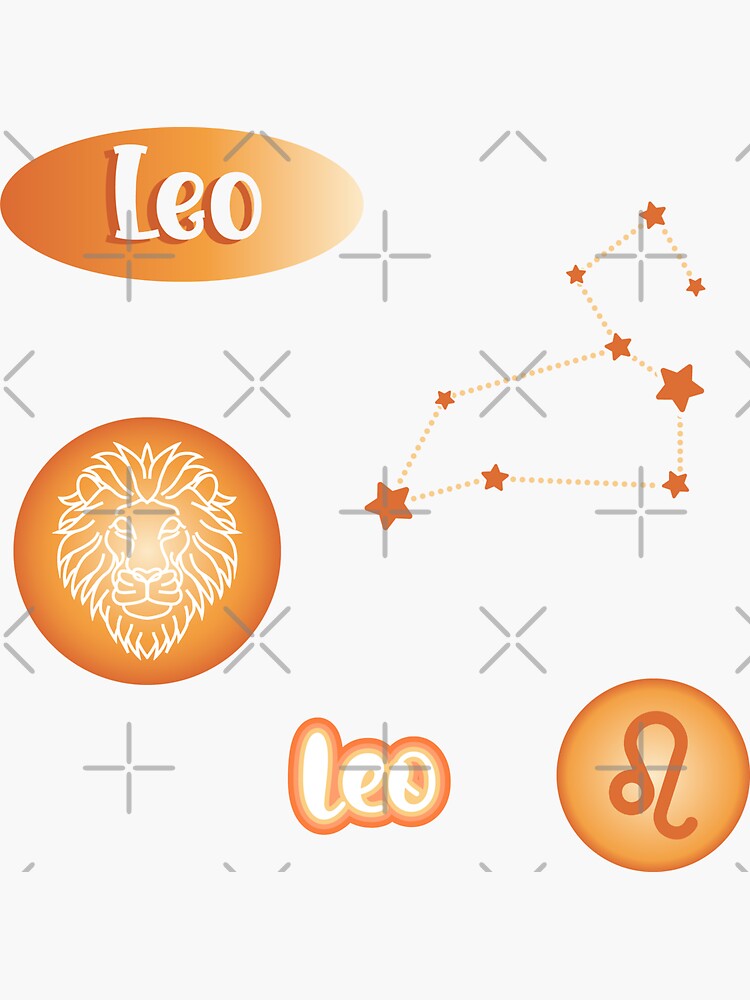 "Leo zodiac sign" Sticker for Sale by NSimplicity | Redbubble