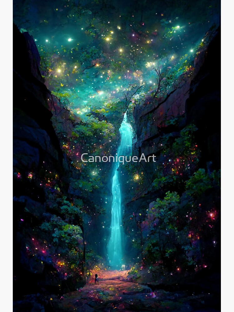 "Fairy waterfall" Sticker for Sale by CanoniqueArt | Redbubble