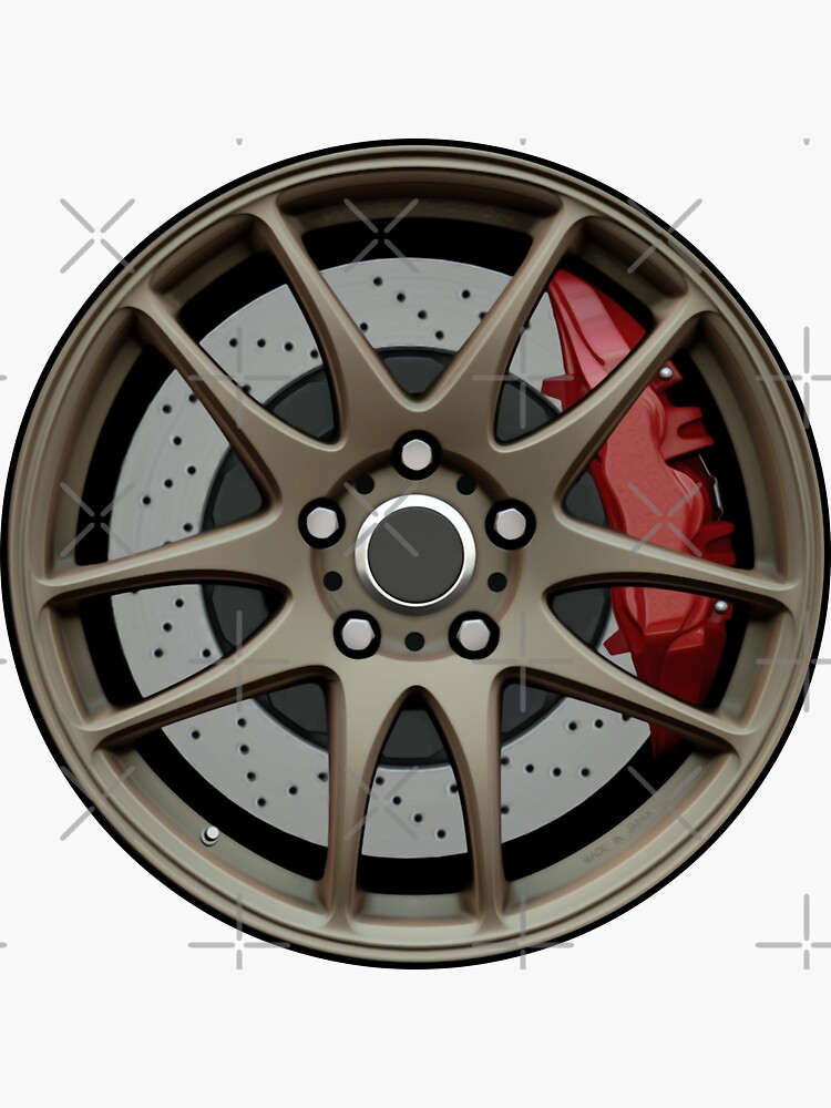 "Bronze JDM Wheel Design" Sticker for Sale by ApexFibers | Redbubble