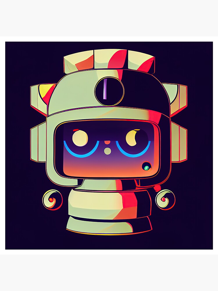 "mini-bot 016" Sticker for Sale by chaosWyrX | Redbubble