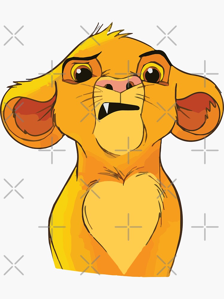 "Child Simba" Sticker for Sale by swagster9 | Redbubble