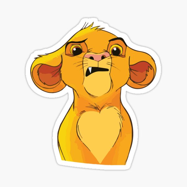 "Child Simba" Sticker for Sale by swagster9 | Redbubble