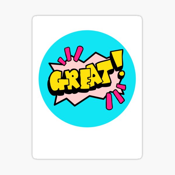 "Great motivational word" Sticker for Sale by OliviaStoonP | Redbubble