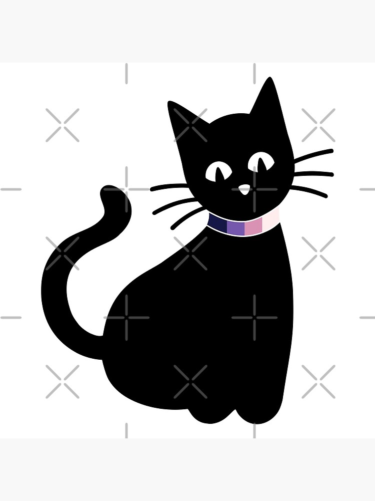 "Asexual spectrum pride black cat" Poster for Sale by lunyssa | Redbubble