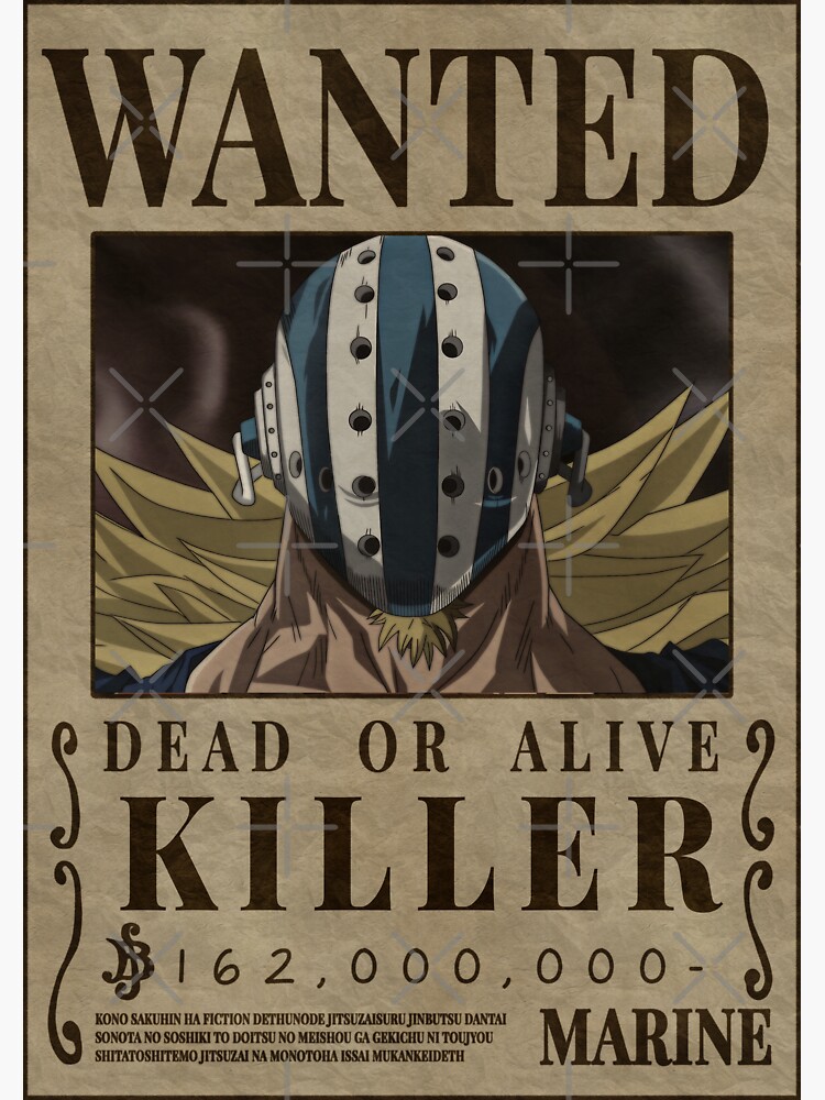 "Killer One Piece Hitokiri Kamazo SMILE Bounty Poster" Sticker for Sale ...