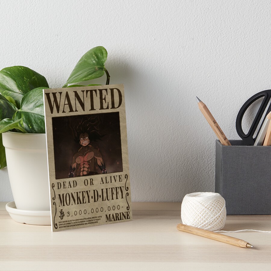 Lámina rígida «Monkey D Luffy Wanted One Piece Nika Nika Joy Boy Luffy ...