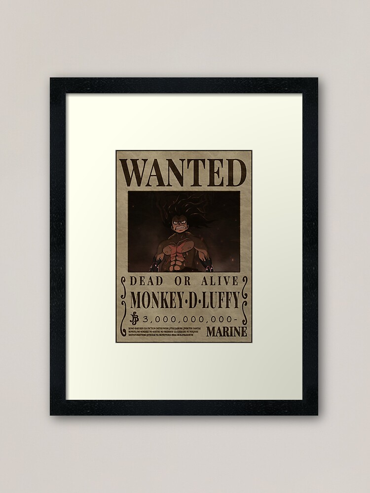 "Monkey D Luffy Wanted One Piece Nika Nika Joy Boy Luffy Gear 5th ...