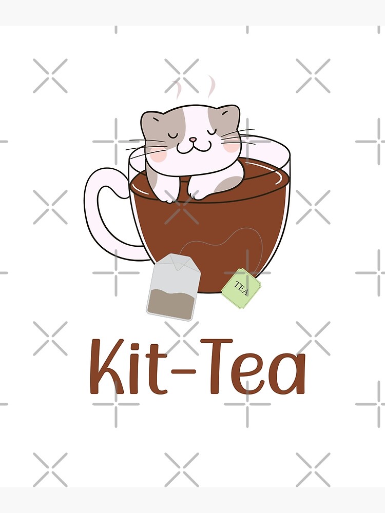 "Kit Tea Cute Kitty" Poster for Sale by HappyLifeCreate | Redbubble