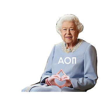 "Queen Elizabeth AOII" Sticker for Sale by macikaroline | Redbubble