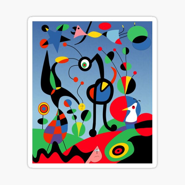 "joan miro #4" Sticker for Sale by coreneluettgen | Redbubble