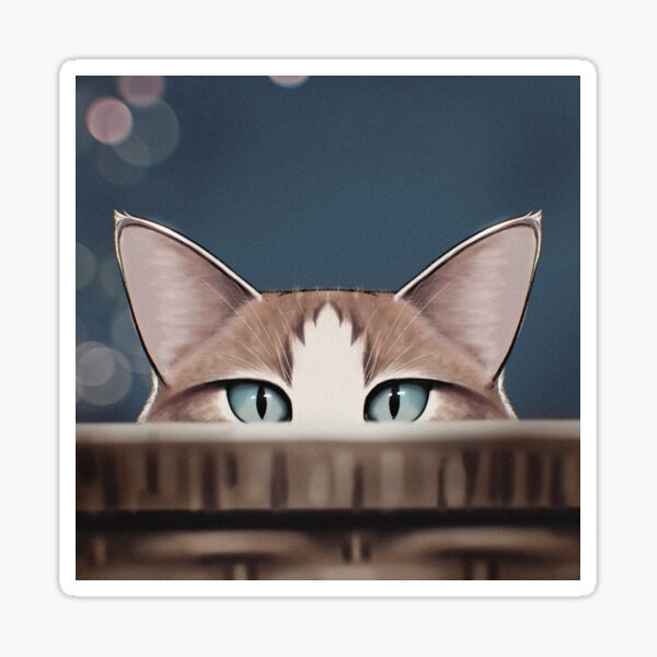 "Cat saying Hi" Sticker for Sale by Art-of-Enami | Redbubble