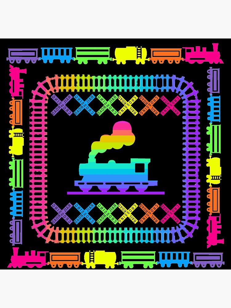 "Rainbow train" Sticker for Sale by KCAbdelnour | Redbubble