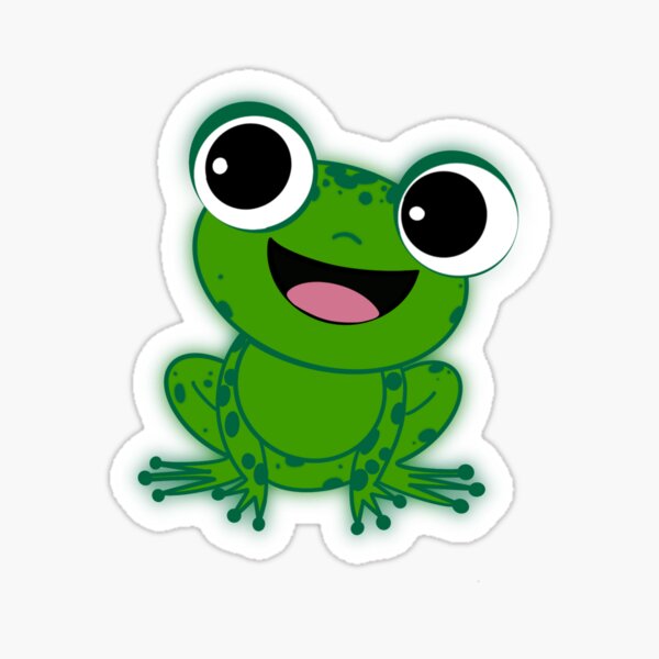 "Franny the froggy" Sticker for Sale by Crafting-Cinema | Redbubble