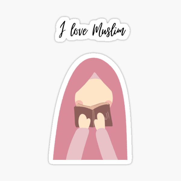 " Minimalist Simple I Love Muslim Aesthetic Elegant " Sticker for Sale ...