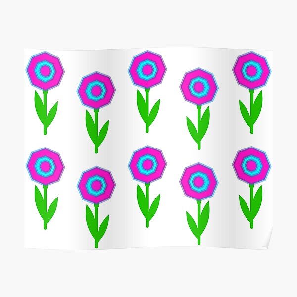 Cute Pink Flowers Aesthetic Pink Flower Design And Pattern Poster For Sale By 1art1world