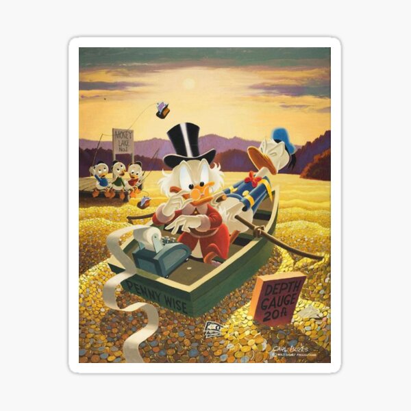 "Scrooge McDuck" Sticker for Sale by GEK-NERD | Redbubble