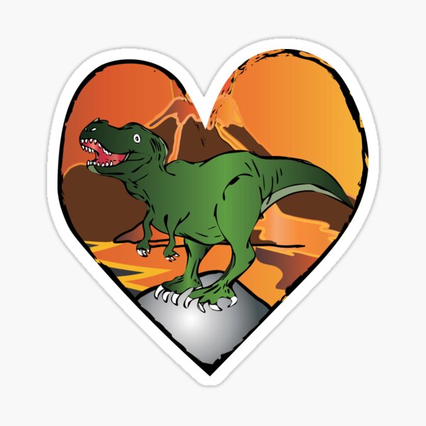 "T-Rex Love" Sticker for Sale by beebusmarble | Redbubble