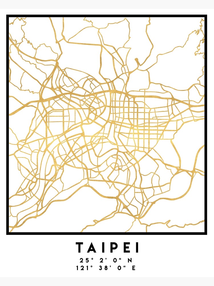"TAIPEI TAIWAN CITY STREET MAP ART" Poster by deificusArt | Redbubble