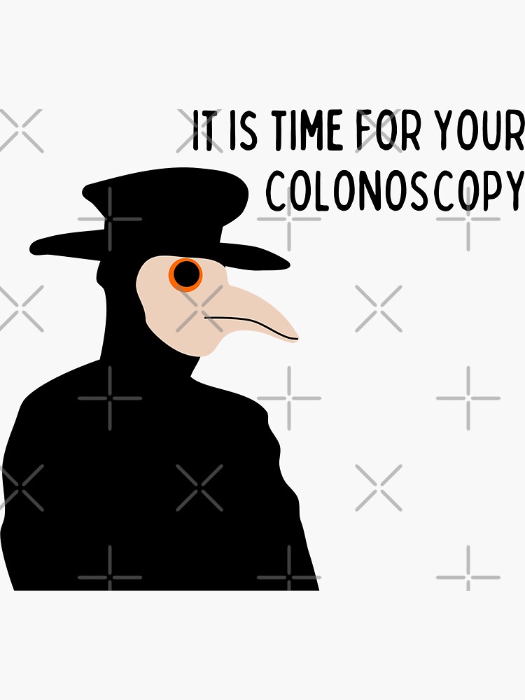 Pegatina «Doctor de la peste de colonoscopia que realiza una ...