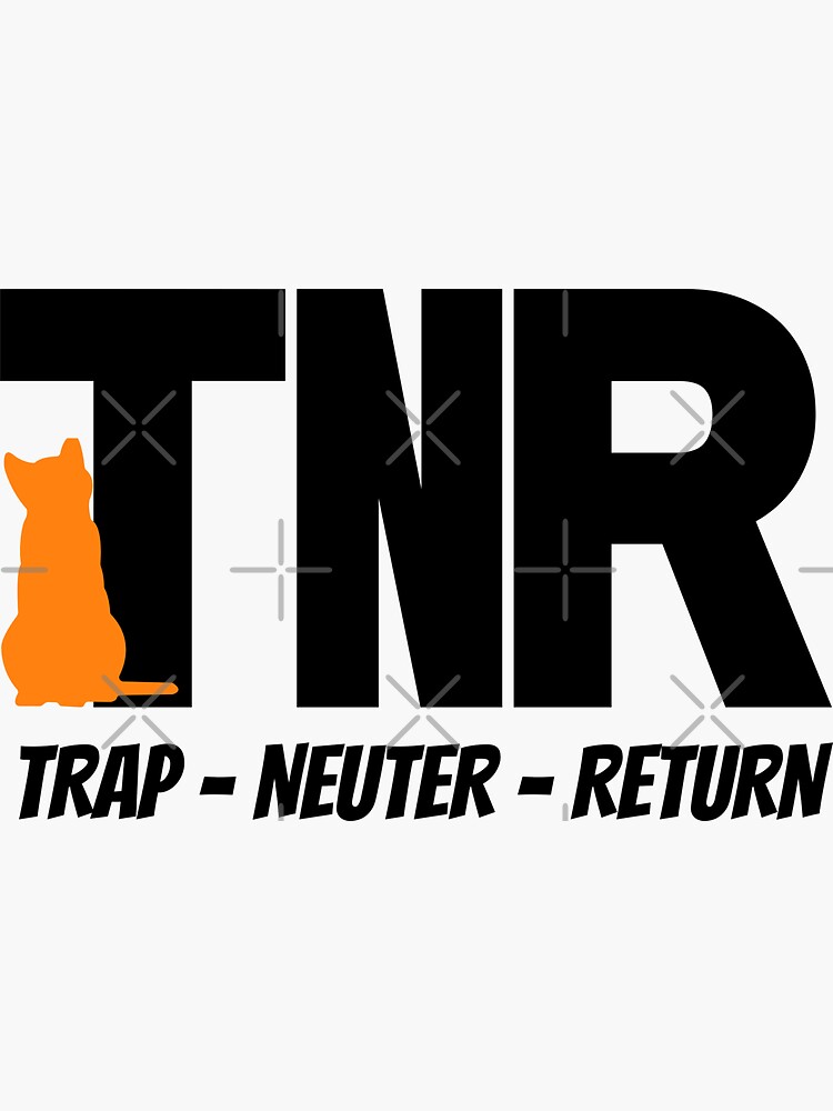 "Trap Neuter Return with Orange Cat" Sticker for Sale by catladyjoy ...
