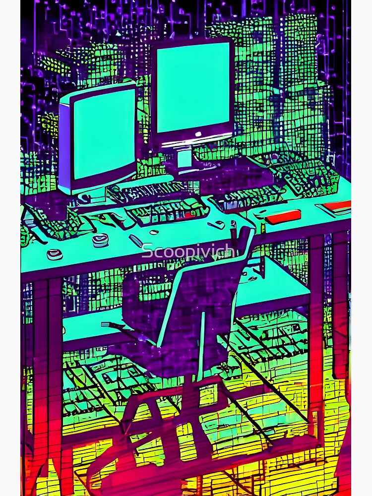"Computer hacker, programmer, synthwave vaporwave inspired aesthetic ...