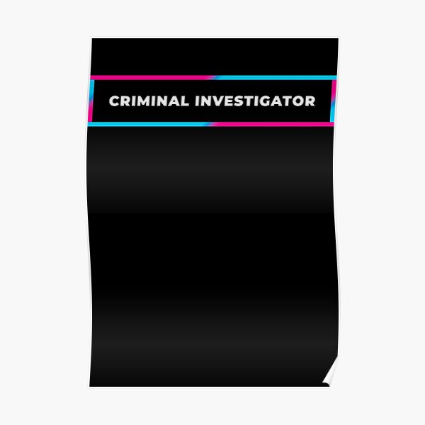 "Criminal Investigator retro gradient frame" Poster for Sale by SVPOD ...