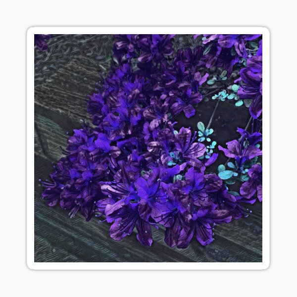 "Azalea Dark Purple" Sticker for Sale by SunshineWalker | Redbubble