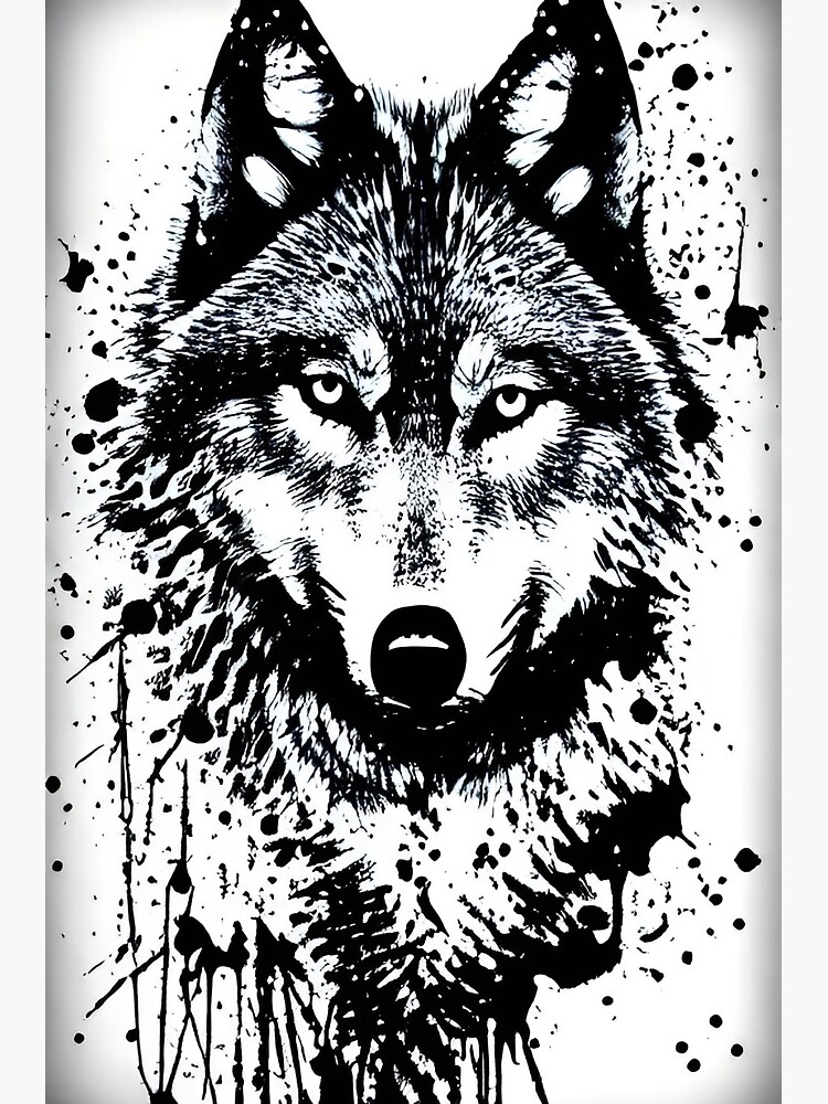"Splatter Ink Wolf Art" Poster for Sale by Jrw-Design | Redbubble