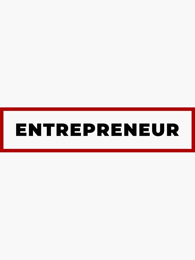 "Entrepreneur with red frame" Sticker for Sale by SVPOD | Redbubble