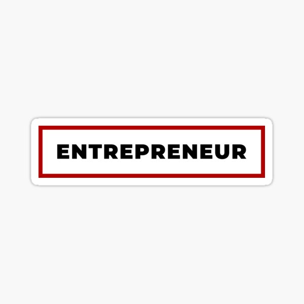 "Entrepreneur with red frame" Sticker for Sale by SVPOD | Redbubble