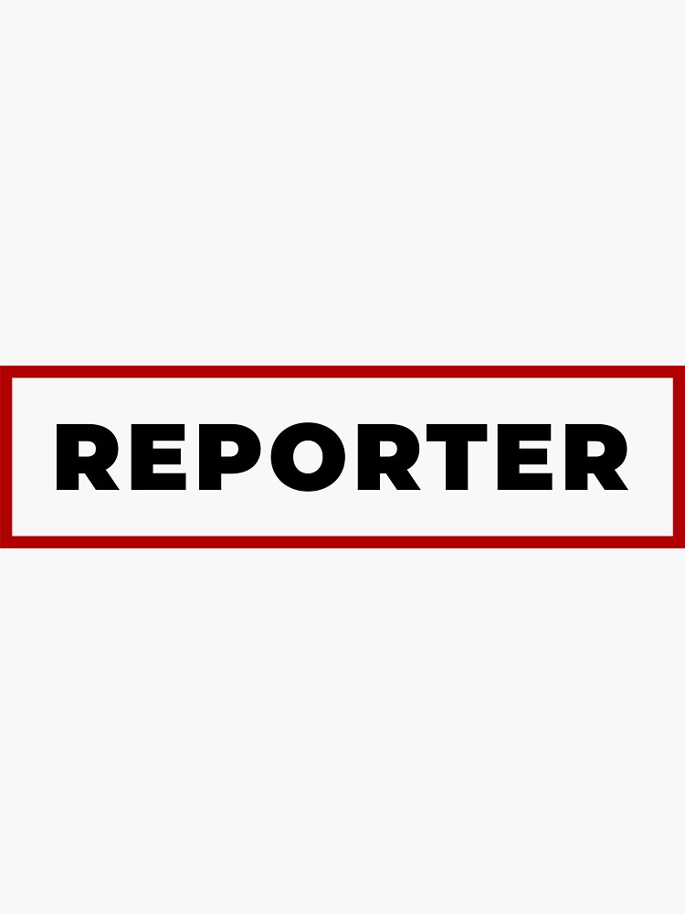 "Reporter with red frame" Sticker for Sale by SVPOD | Redbubble