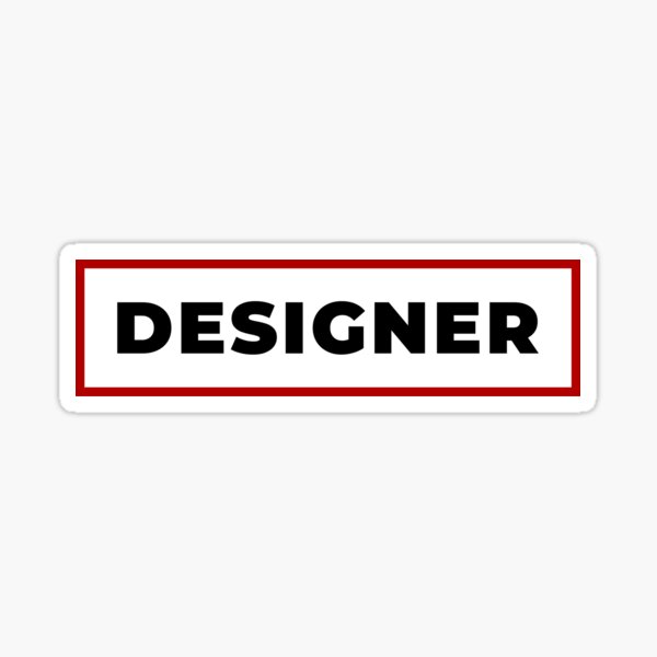 "Designer with red frame" Sticker for Sale by SVPOD | Redbubble
