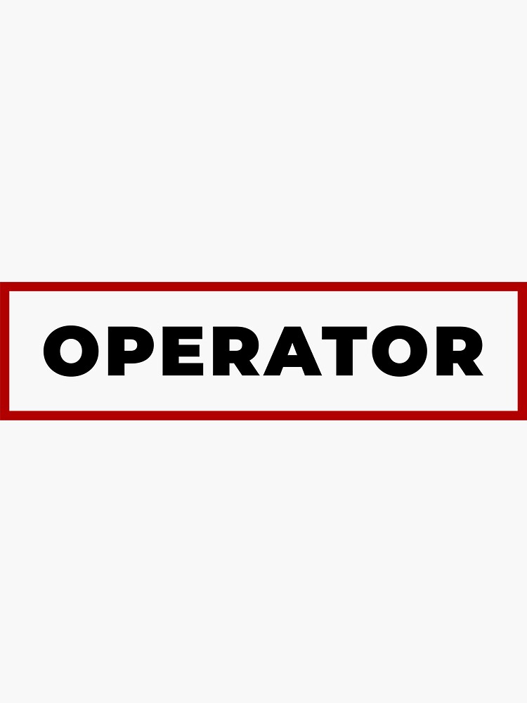 "Operator with red frame" Sticker for Sale by SVPOD | Redbubble
