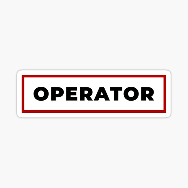 "Operator with red frame" Sticker for Sale by SVPOD | Redbubble