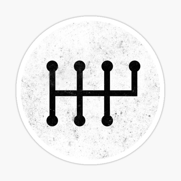 "White 6-speed Manual Transmission Shift Pattern (reverse on top right ...