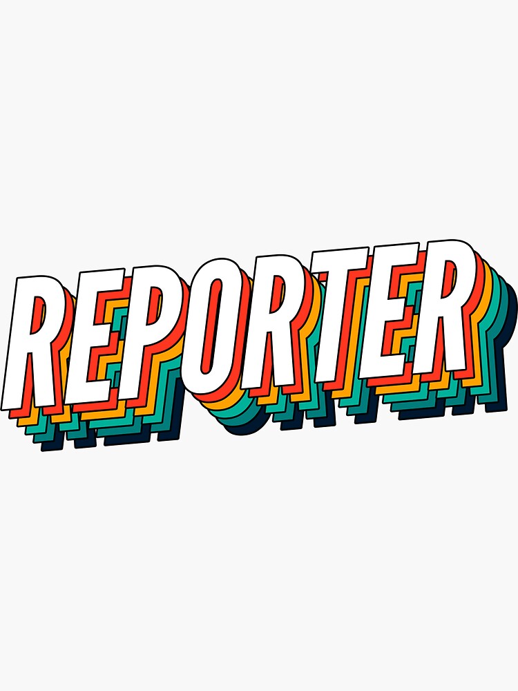 "Reporter Retro Vintage Label For The Best Reporter " Sticker for Sale ...
