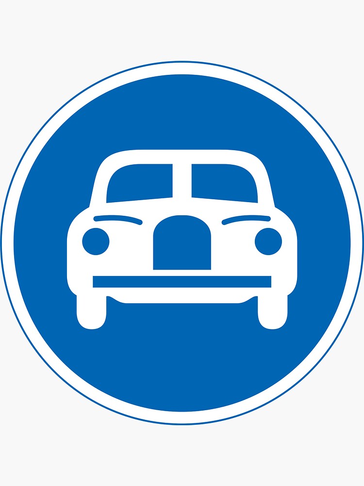 "Car Road Sign" Sticker by zhirobas | Redbubble