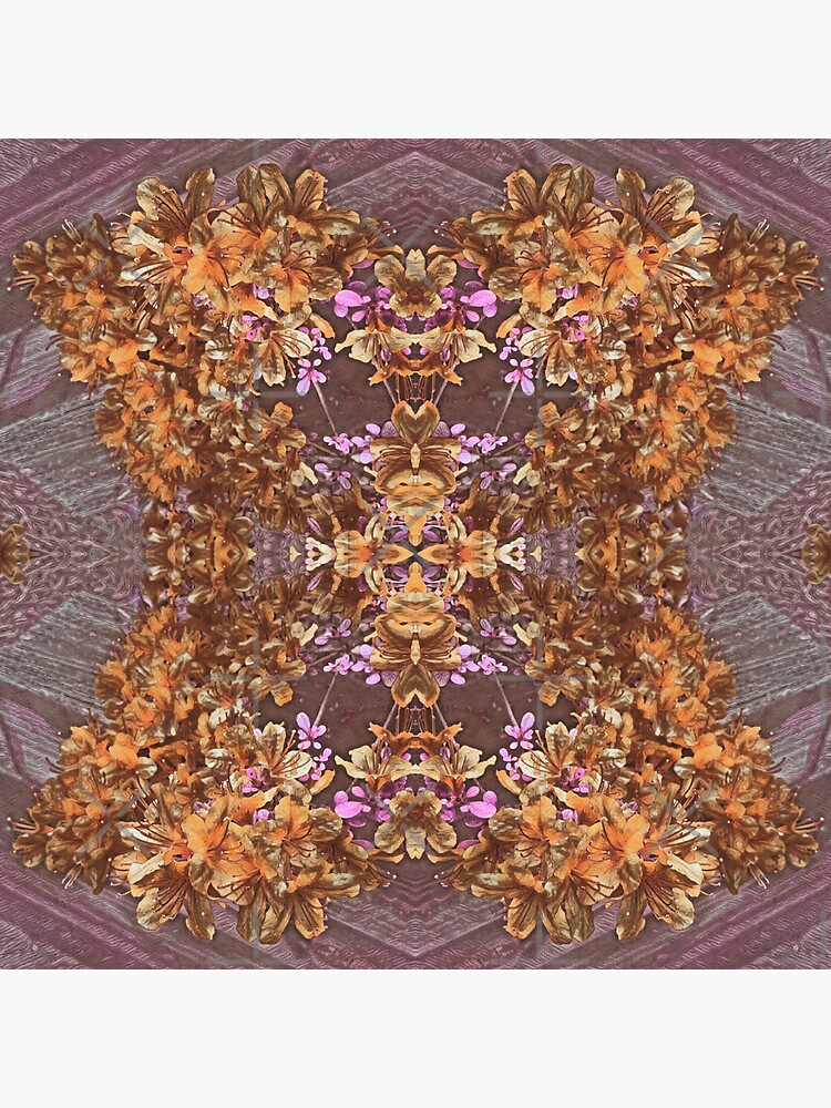 "Azalea Old Gold Gul Pattern" Sticker for Sale by SunshineWalker ...