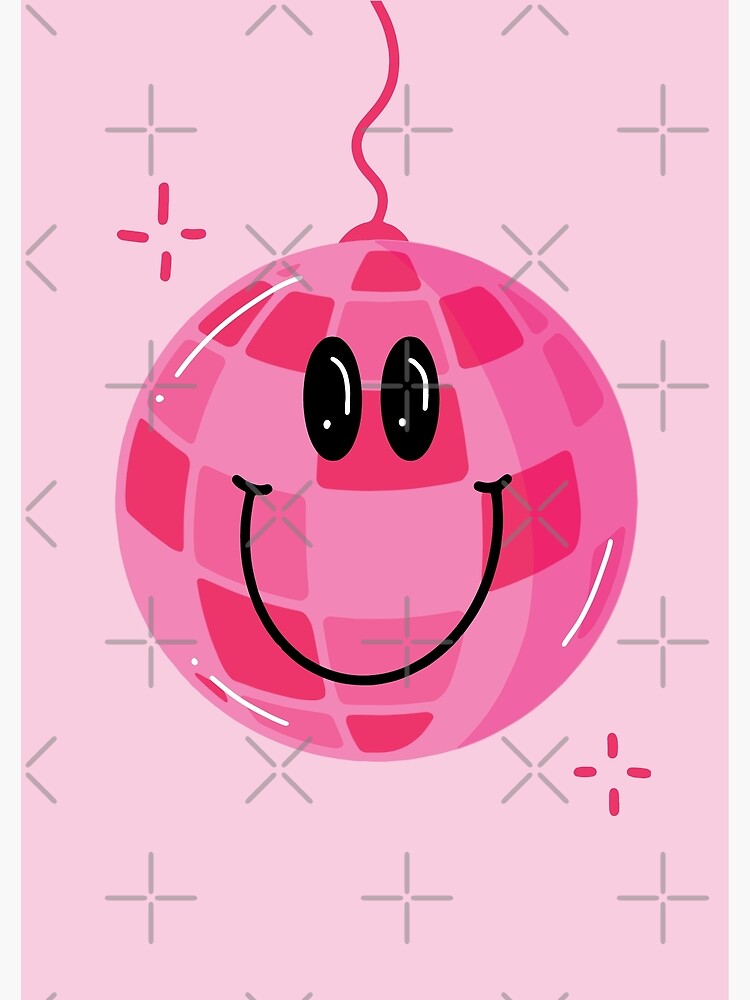 "Y2k disco smiley face " Art Print for Sale by laurennassii | Redbubble