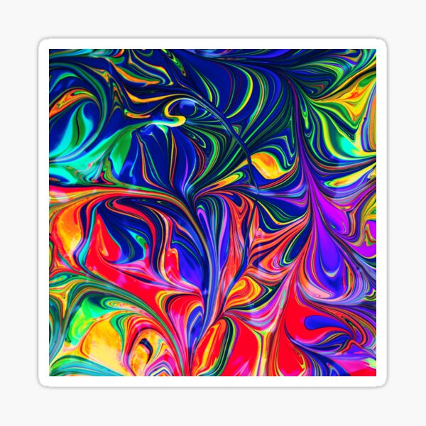 "Rainbow Swirl Rave Trippy Glow Stick" Sticker for Sale by mwagie ...