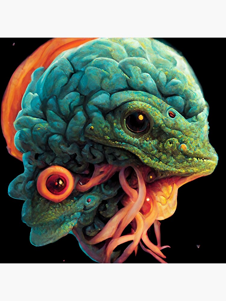 "lizard brain" Poster for Sale by Slyvias-wart | Redbubble